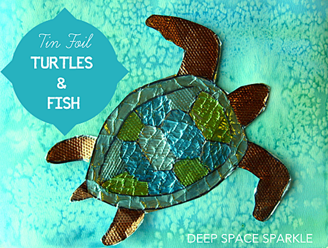 Foil Turtle and Fish Collage | Deep Space Sparkle | Bloglovin’