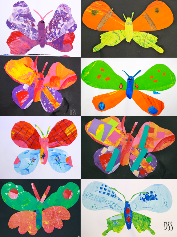 Painted Paper Butterflies Deep Space Sparkle