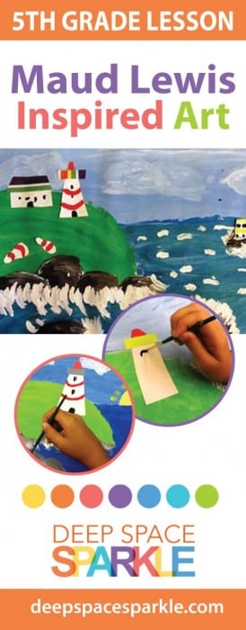 Maude Lewis lighthouse art project for Kids | Deep Space Sparkle