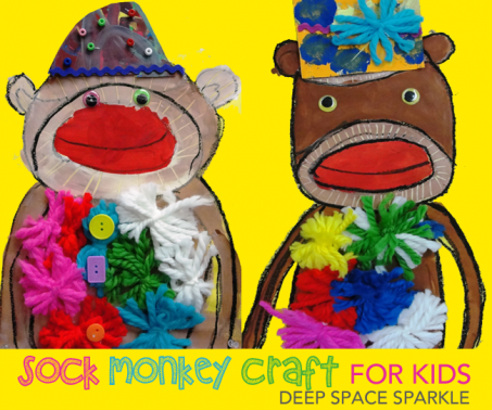 Sock Monkey Art Lesson | Deep Space Sparkle
