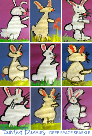 Painted Bunny Art Lesson | Deep Space Sparkle
