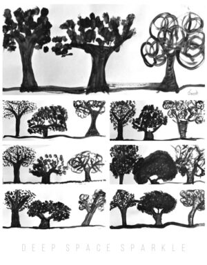 Black and White Tree Study | Deep Space Sparkle