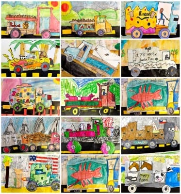 truck collage | Deep Space Sparkle