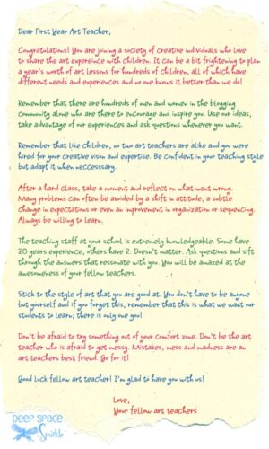 Dear-First-Year-art-teacher | Deep Space Sparkle