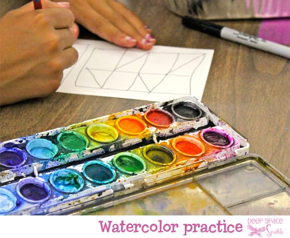 watercolor-practice | Deep Space Sparkle