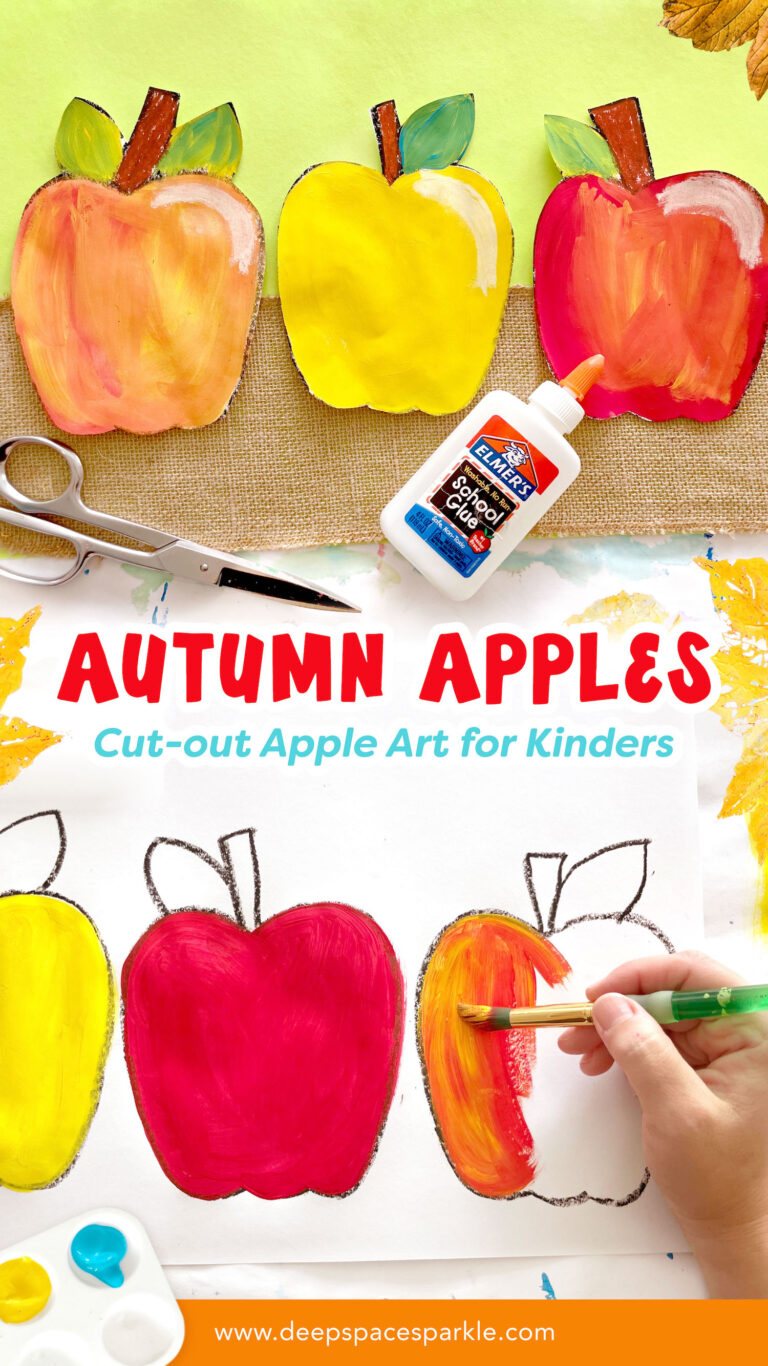 Autumn Apples | Cut-out Apple Art for Kinders | Deep Space Sparkle