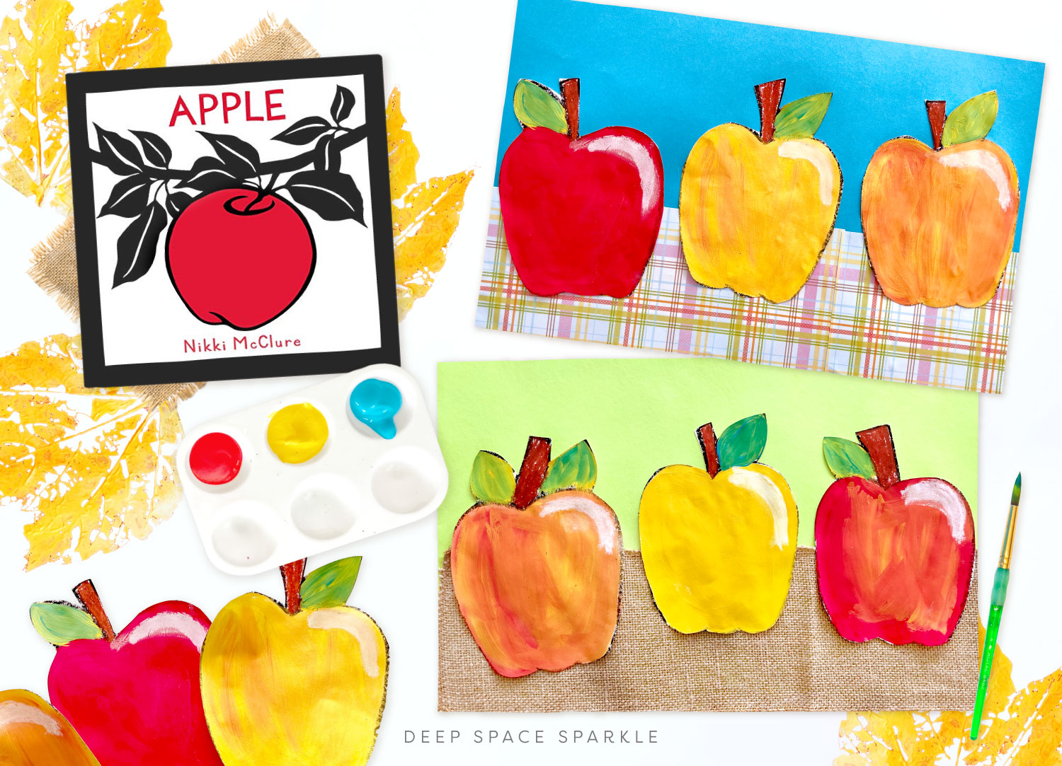 Autumn Apples | Cut-out Apple Art for Kinders | Deep Space Sparkle