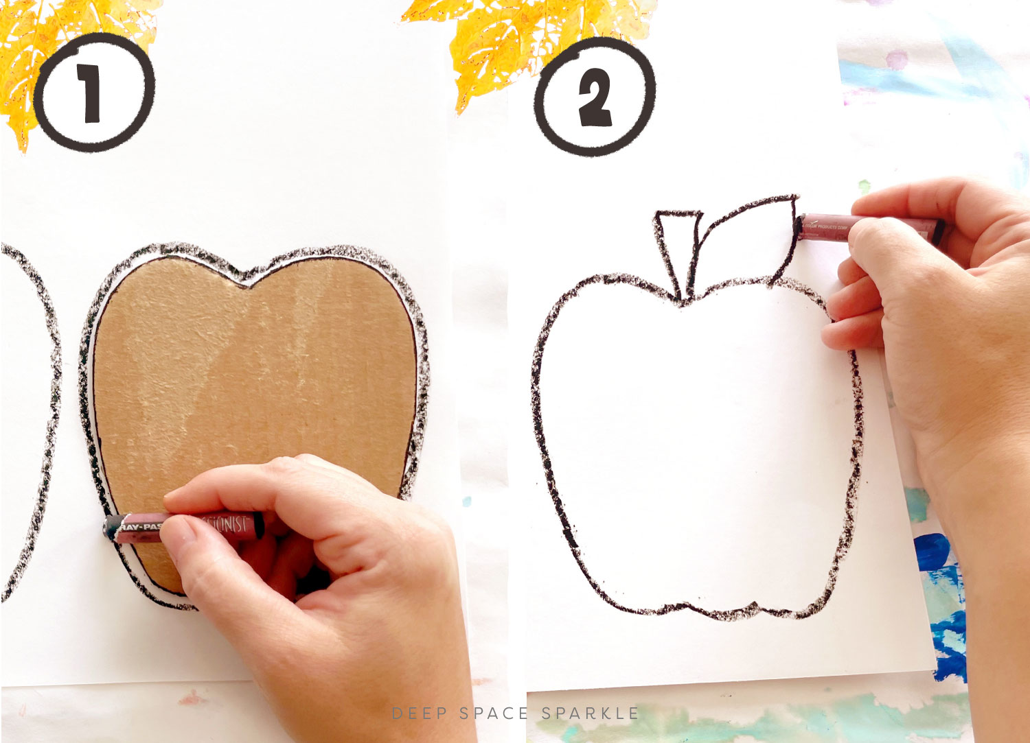 Autumn Apples | Cut-out Apple Art for Kinders | Deep Space Sparkle