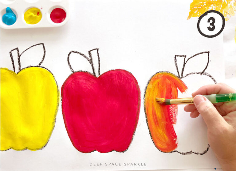 Autumn Apples | Cut-out Apple Art for Kinders | Deep Space Sparkle