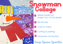 Snowman Collage Project | Deep Space Sparkle