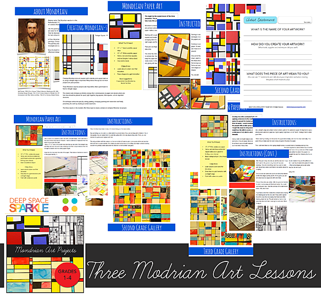 Piet Mondrian Art Lessons - Deep Space Sparkle