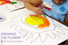 Colorwheel Flowers Art Lesson | Deep Space Sparkle