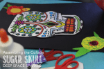 Sugar Skull Line Drawings & Collage | Deep Space Sparkle