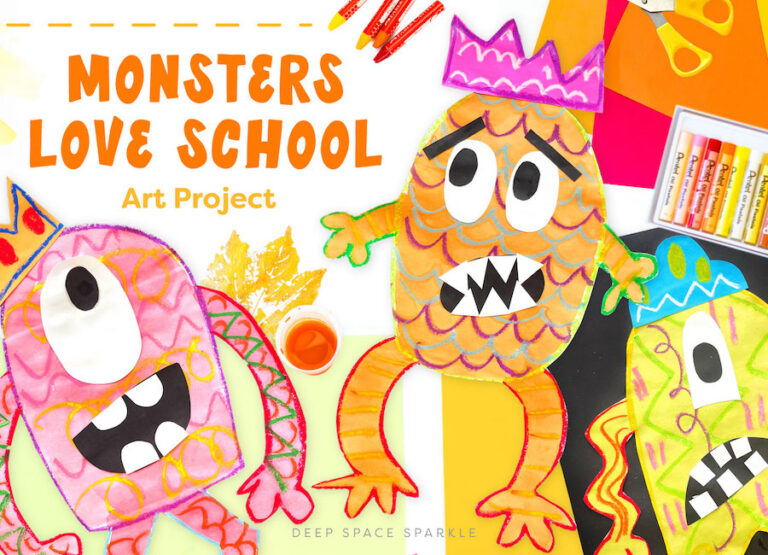 Monsters Love School Art Project | Deep Space Sparkle