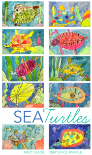 Sea Turtles Drawing & Painting Lesson | Deep Space Sparkle
