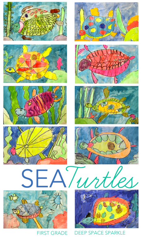 Sea Turtles Drawing & Painting Lesson | Deep Space Sparkle