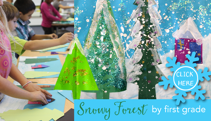 Winter Trees Art project | Deep Space Sparkle