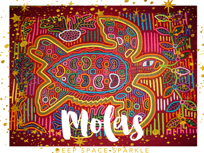 Mola-Inspired Holiday Stockings | Deep Space Sparkle