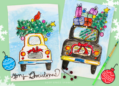 How to Draw a Christmas Car | Deep Space Sparkle