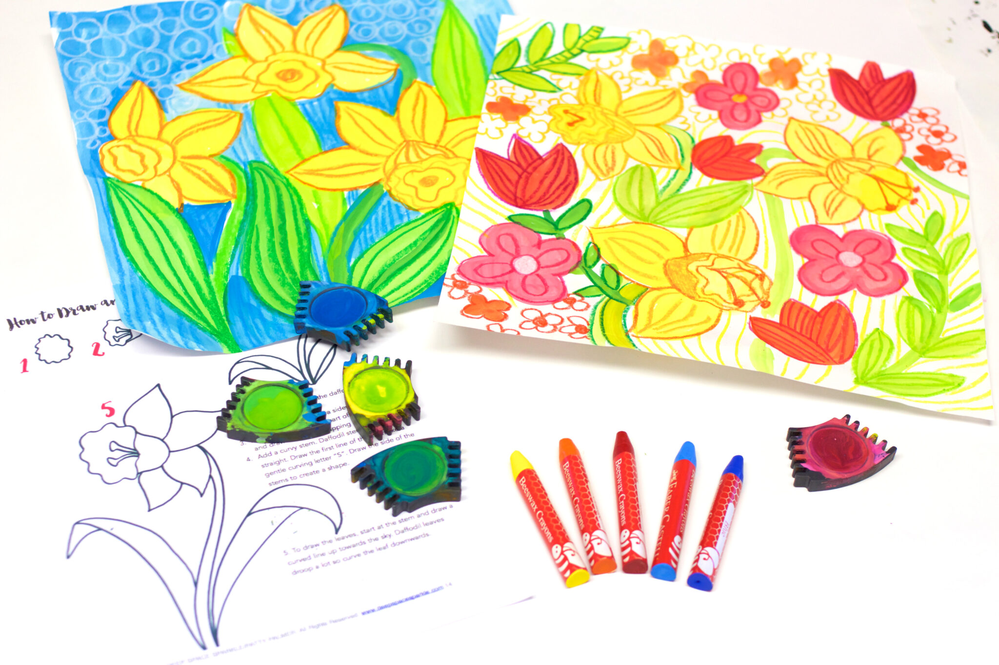 Spring Daffodils Art Project | Deep Space Sparkle