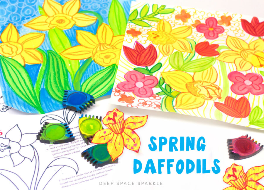 Spring Daffodils Art Project | Deep Space Sparkle