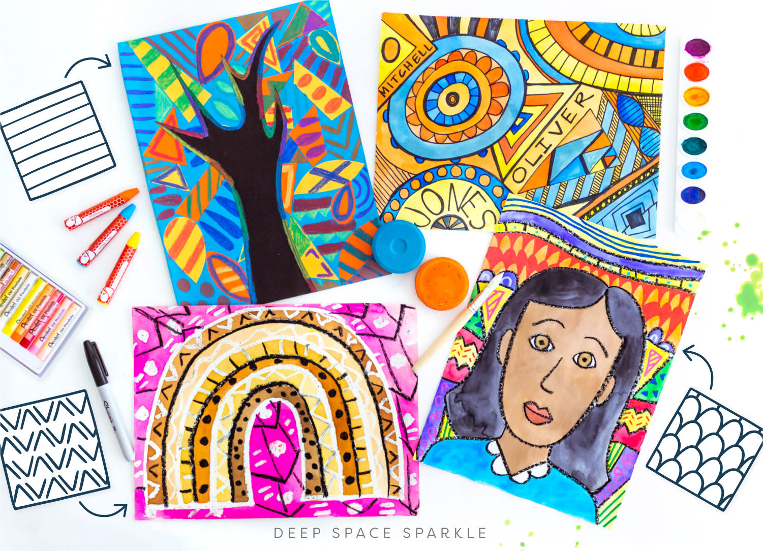 How to Teach Line & Pattern | Elements and Principles of Design | Deep ...