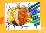 Romero Britto-Inspired Pumpkin Drawing Guide | Deep Space Sparkle