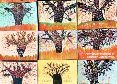 Falling Leaves Art Project | Deep Space Sparkle