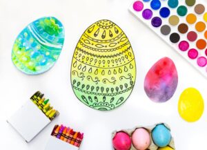 Watercolor easter eggs | Deep Space Sparkle