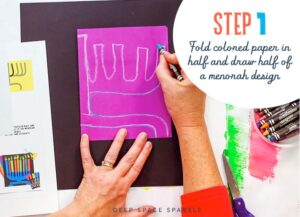 Create a Paper Menorah Project | Deep Space Sparkle