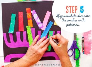 Create a Paper Menorah Project | Deep Space Sparkle