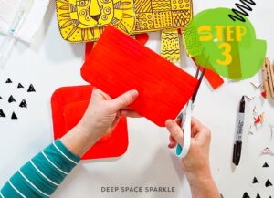 Recycled Cardboard Lion | Deep Space Sparkle