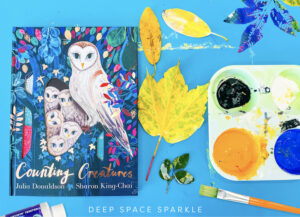 Textured Fall Leaves Art Lesson | Deep Space Sparkle