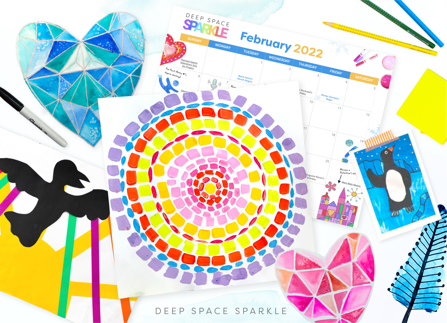 What to do in your Art Room in February | Deep Space Sparkle