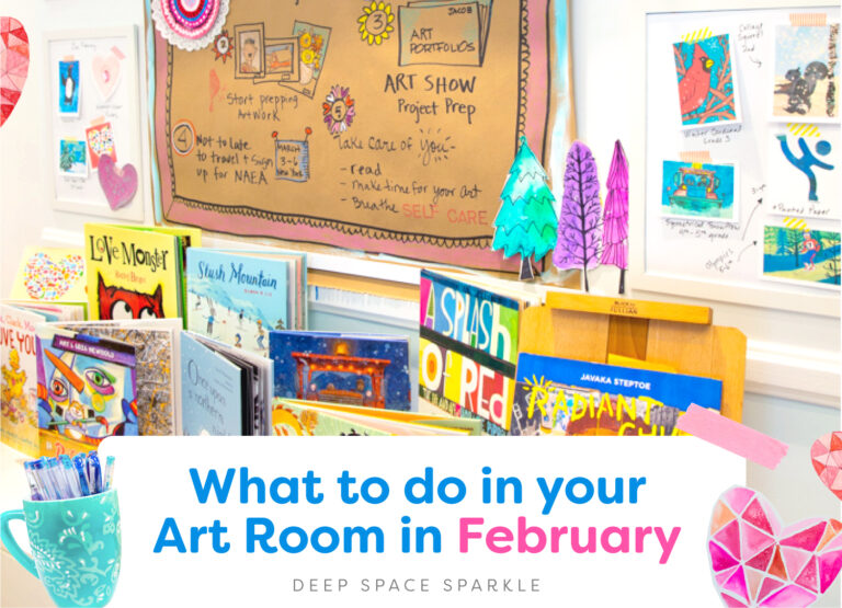 What to do in your Art Room in February | Deep Space Sparkle