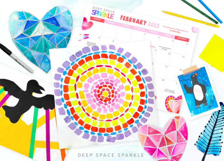 What to do in your Art Room in February | Deep Space Sparkle