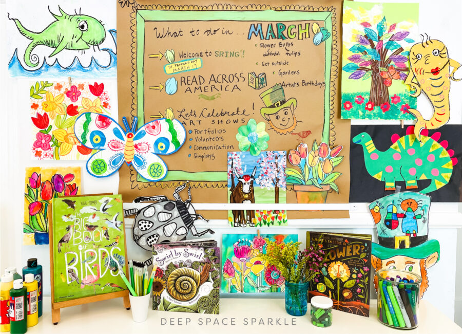 What to do in your Art Room in March | Deep Space Sparkle