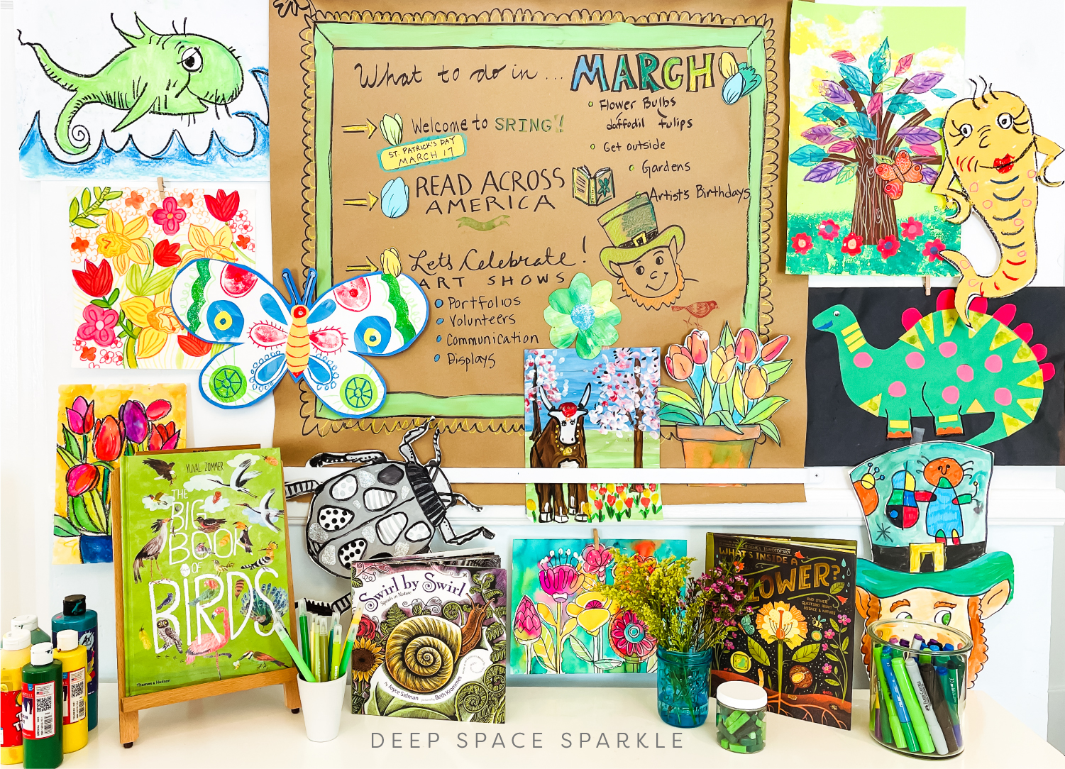 What to do in your Art Room in March | Deep Space Sparkle