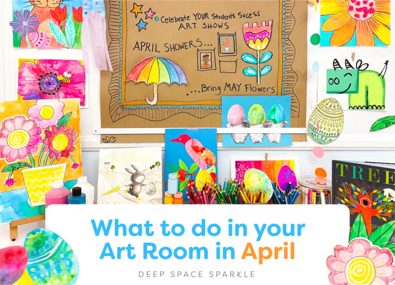 What to do in your Art Room for April | Deep Space Sparkle