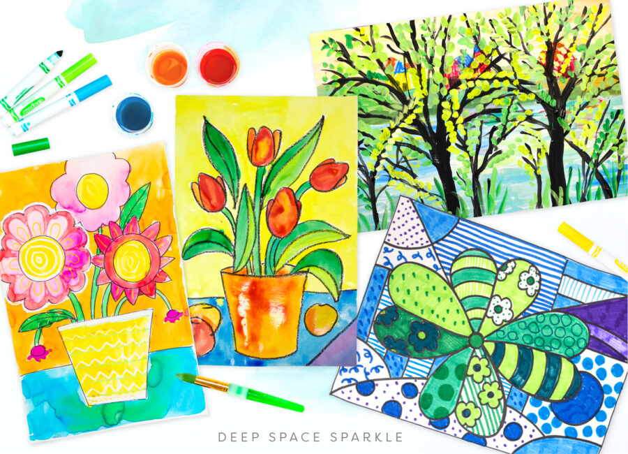 What to do in your Art Room in March | Deep Space Sparkle