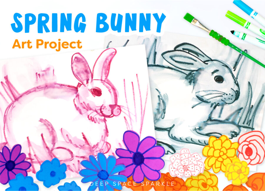 Spring Bunny Art Project | Deep Space Sparkle