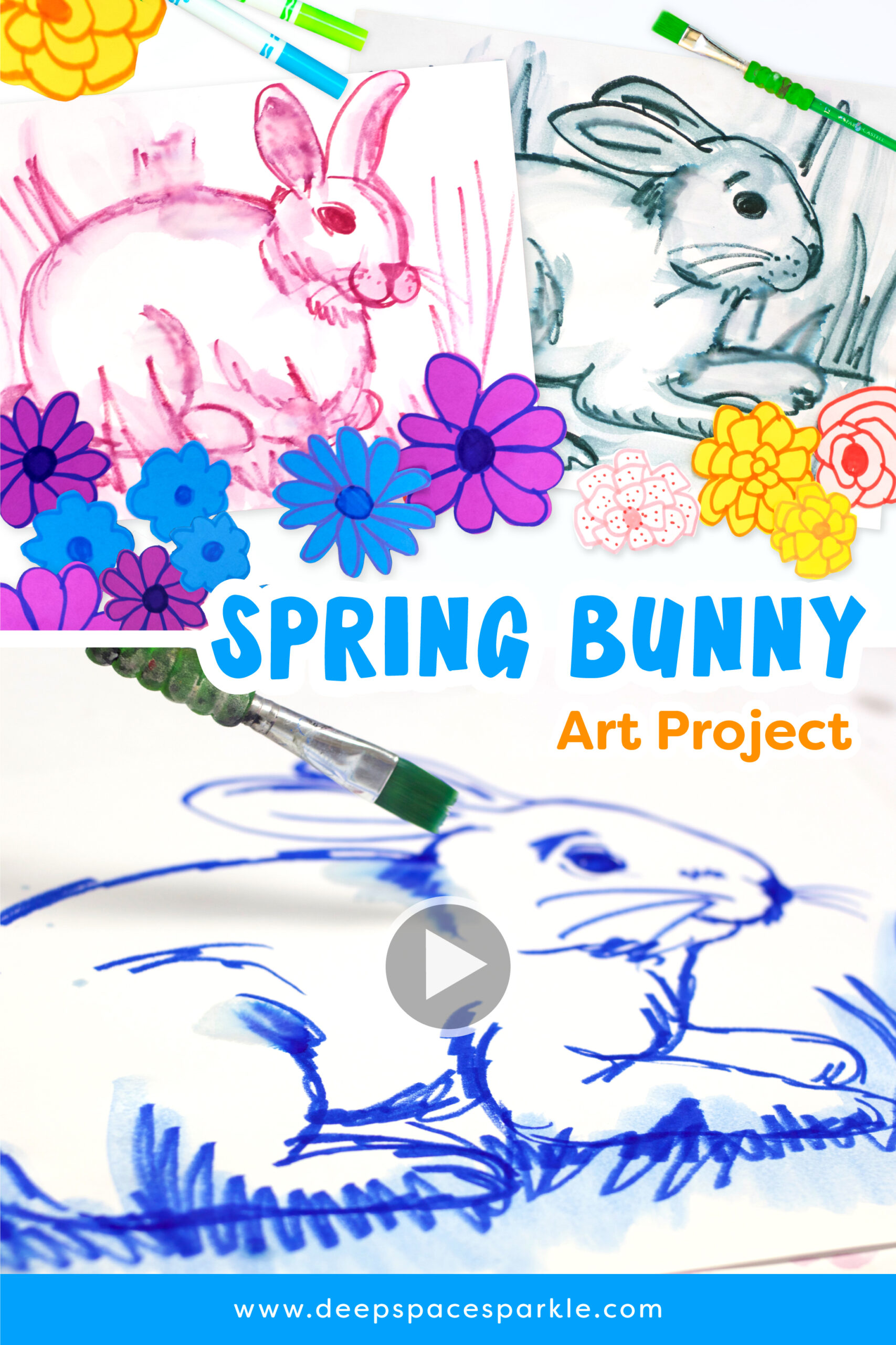 Spring Bunny Art Project | Deep Space Sparkle