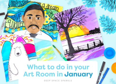 What to do in your Art Room in January | Deep Space Sparkle